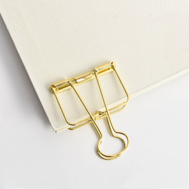 Купить Зажим для бумаги полый 32mm, Gold в Ташкенте • Create'